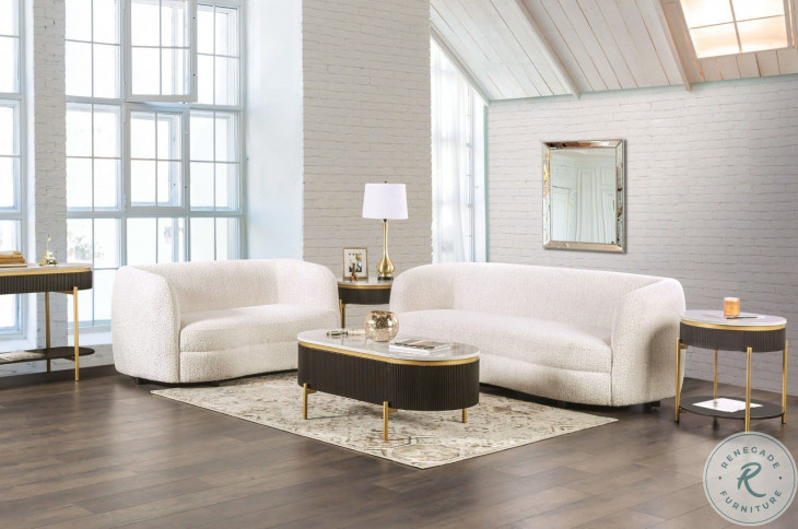Versoix Off White Living Room Set from Furniture of America | Coleman ...