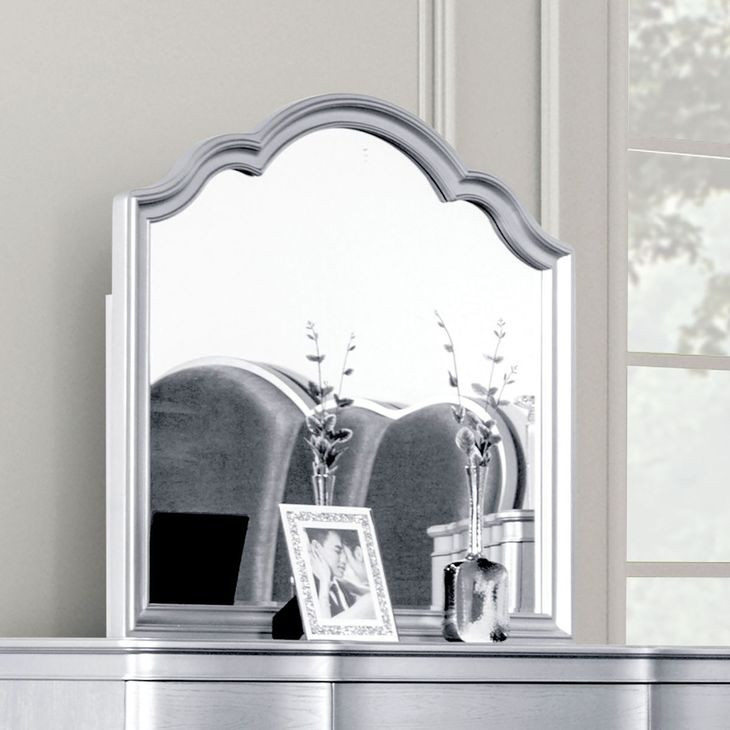 Melodi Parc Silver Arched Dresser Mirror From Furniture of America ...