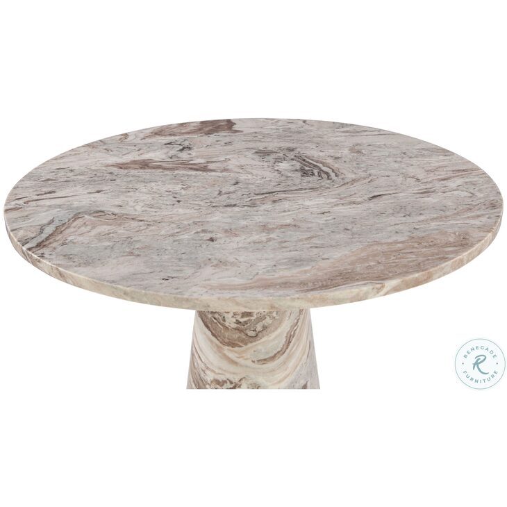 Giza Brown Toronto Marble 48" Round Dining Table From World Interiors ...