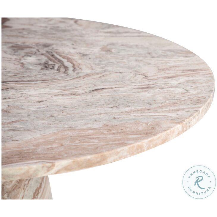 Giza Brown Toronto Marble 48" Round Dining Table From World Interiors ...