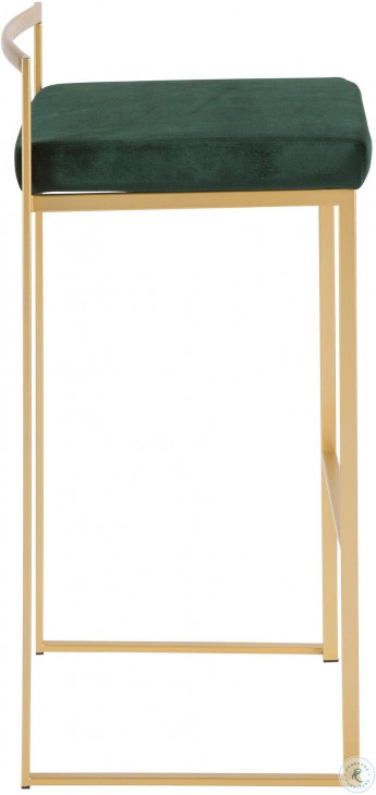 Fuji Gold and Green Barstool Set of 2 from Lumisource | Coleman Furniture