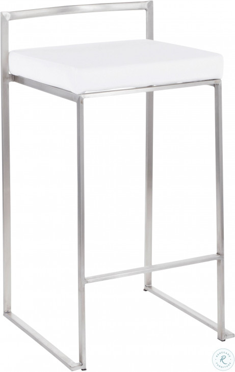 Fuji White Stacker Counter Stool Set Of 2 from Lumisource | Coleman ...