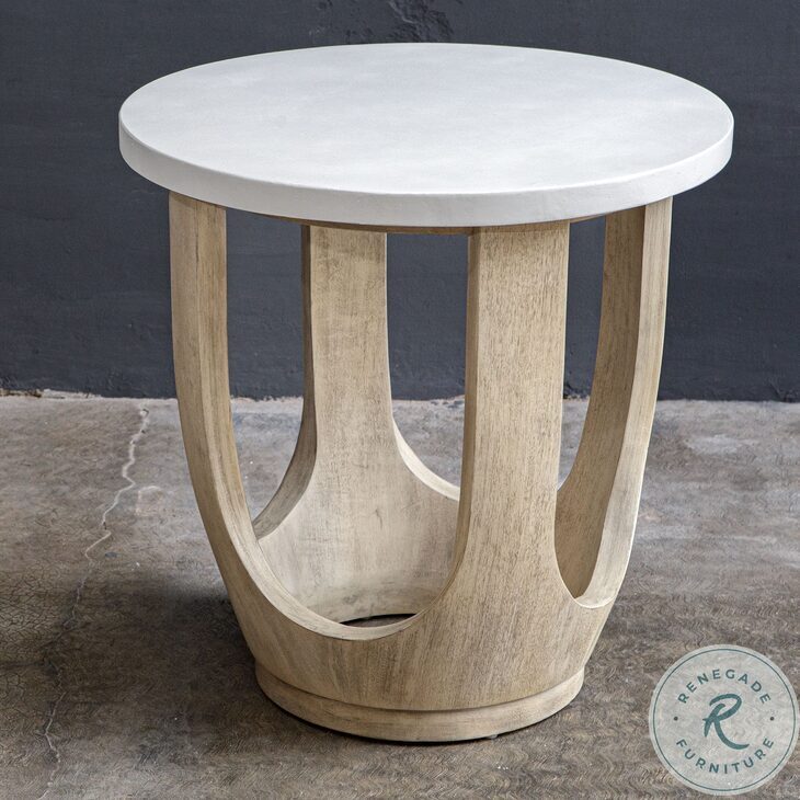 Tatli Light Oatmeal And Natural Ivory Side Table From Uttermost ...