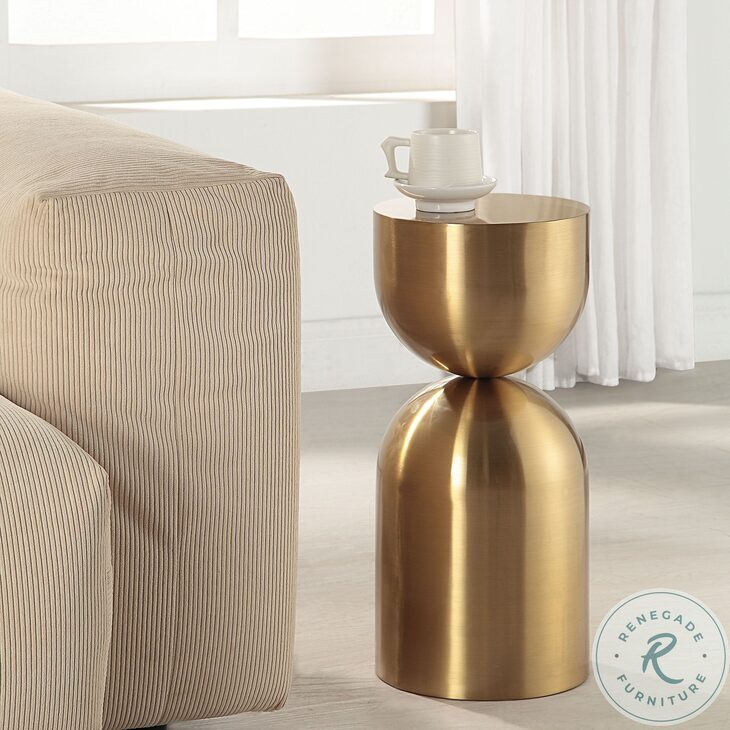 Golden Vessel Rich Plated Gold Accent Table From Uttermost | Coleman ...