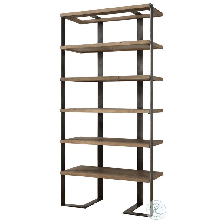 Felix Natural Oak And Oxidized Black Etagere From Uttermost | Coleman ...