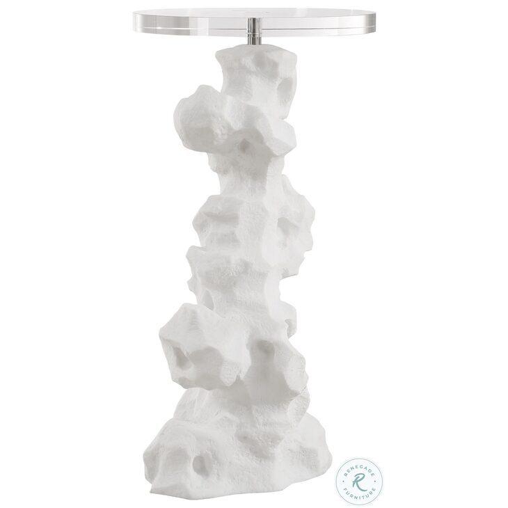 Remnant White Stone Drink Table From Uttermost | Coleman Furniture