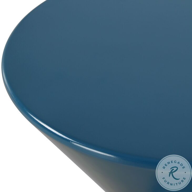 Trig Lustrous Blue Accent Table From Uttermost | Coleman Furniture