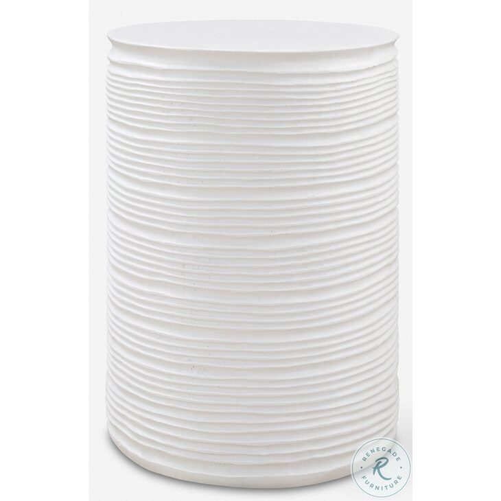 Borderline Plaster White Drum Table From Uttermost | Coleman Furniture