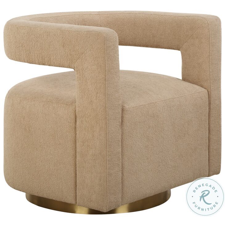 Grounded Toast Swivel Chair From Uttermost | Coleman Furniture