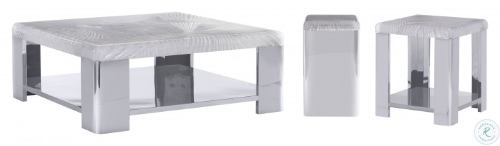 Aura Stainless Steel Cocktail Table From Bernhardt Furniture | Coleman Furniture