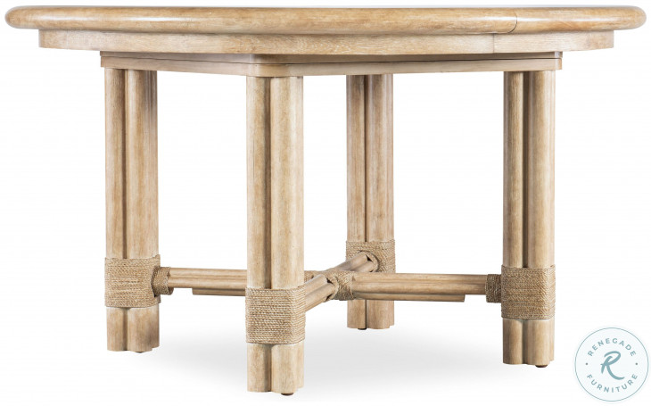 Retreat Light Brown Pole Rattan Round Extendable Dining Table From ...