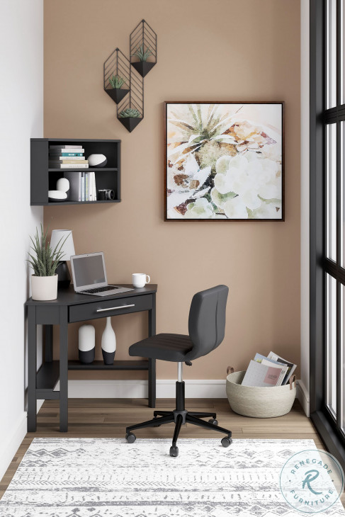 Otaska Black Home Office Corner Desk From Ashley Furniture | Home ...