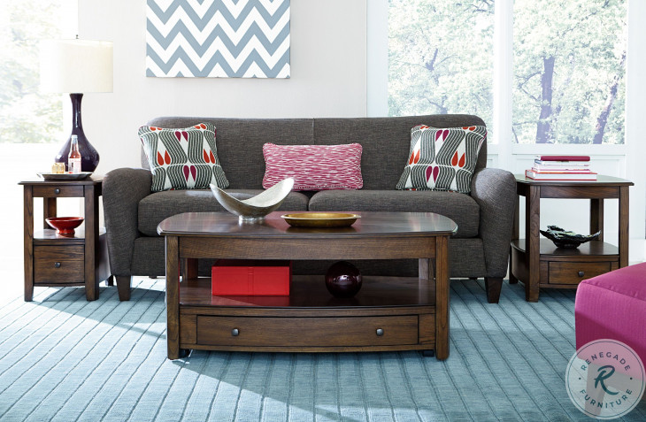 Primo Graphite Brown Chairside Table | HomeGalleryStores.com | 446-916