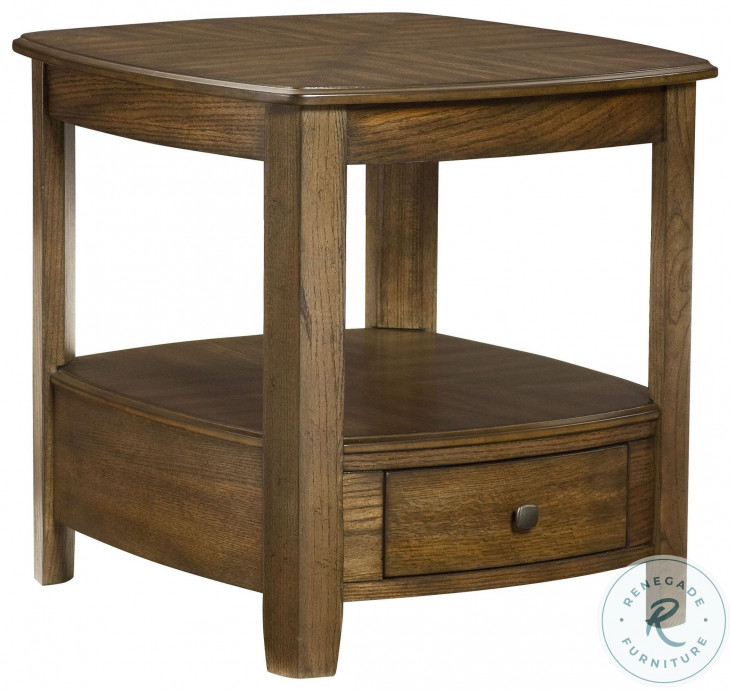 Primo Graphite Brown Rectangular Drawer End Table from Hammary (446-915 ...