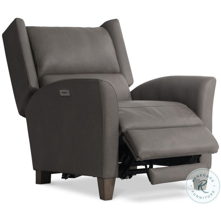 Weller Dark Gray Leather Power Recliner From Bernhardt Furniture ...
