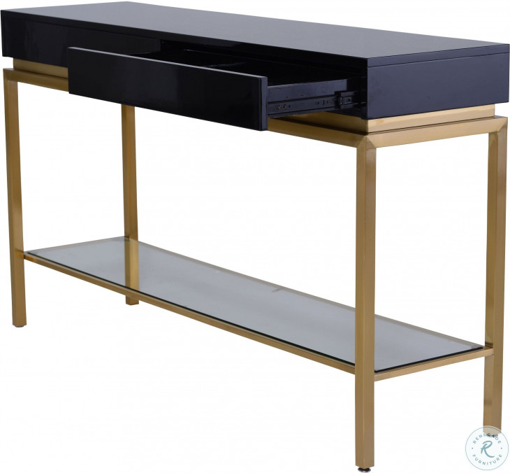Isabella Black Console Table | HomeGalleryStores.com | HGNA429