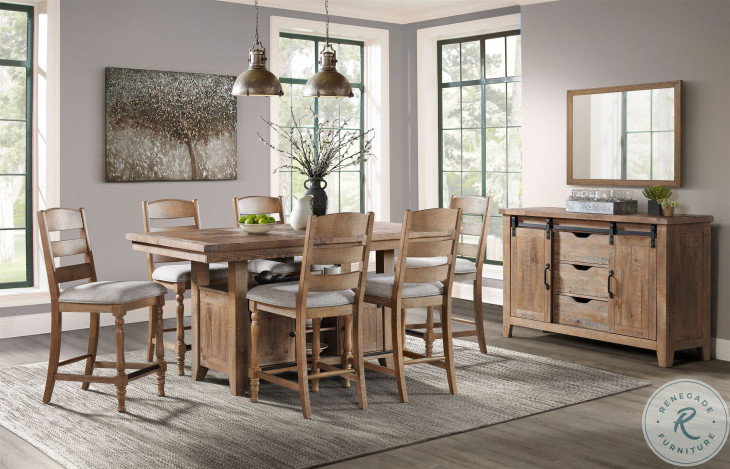Highland Sandwash Extendable Counter Height Dining Room Set from ...