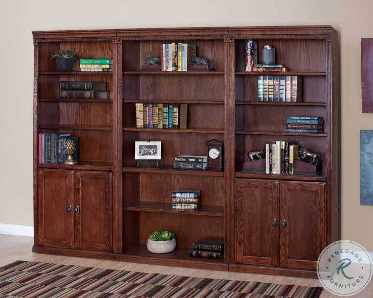 Huntington Oxford Burnished Brown 6 Shelf Bookcase from Martin ...