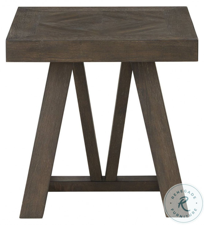 Hearst Reclaimed Chevron 24" End Table From Intercon | Coleman Furniture
