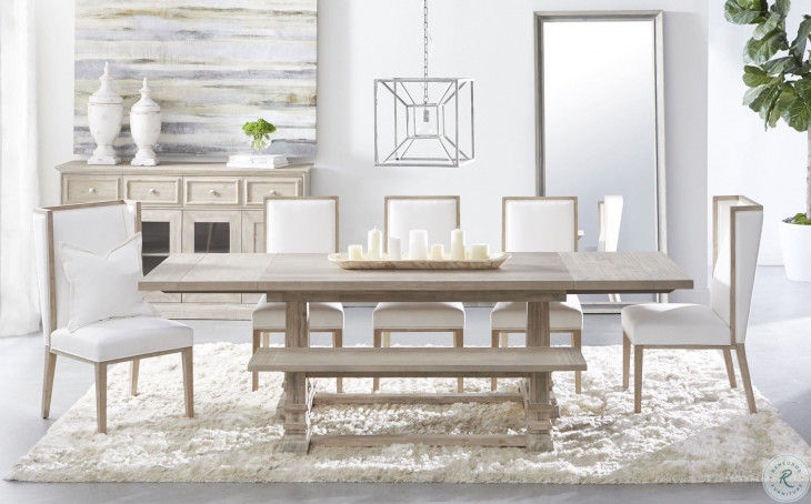Hudson Natural Gray Rectangular Extendable Dining Room Set From Essentials For Living Coleman
