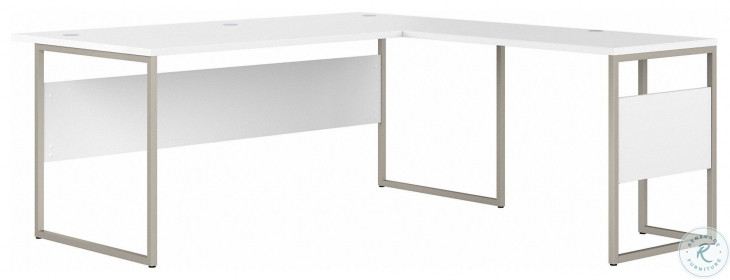 Hybrid White 72" Small L Shaped Desk | HomeGalleryStores.com | HYB025WH