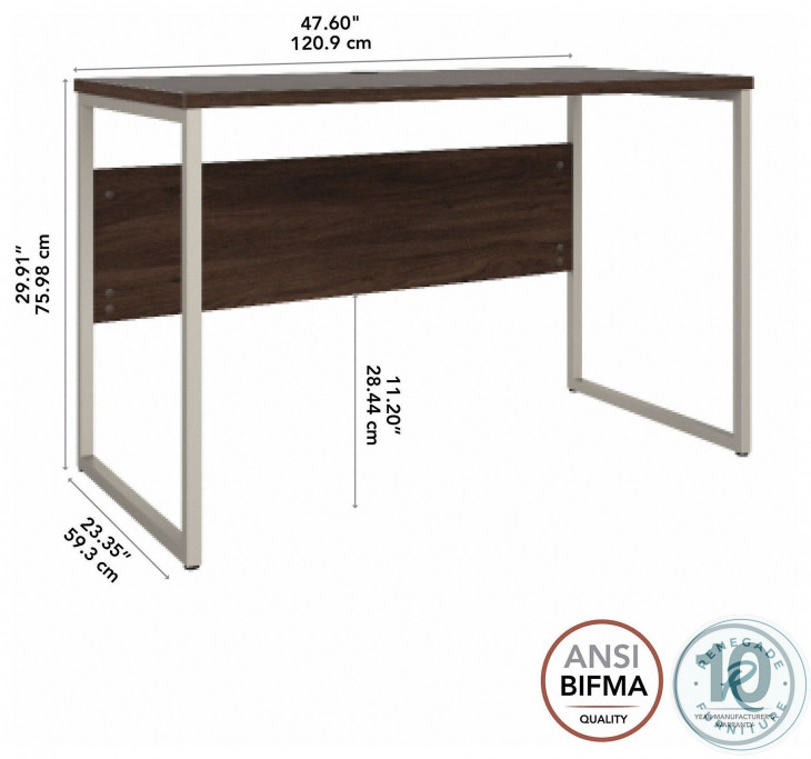 Hybrid Black Walnut 48" Small Computer Desk From Bush Furniture ...