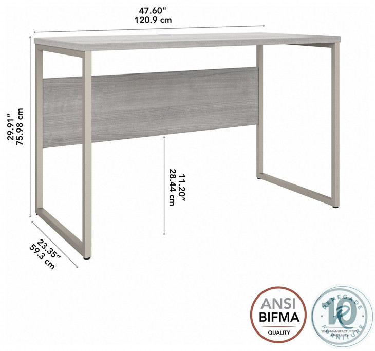 Hybrid Platinum Gray 48" Small Computer Desk From Bush Furniture ...