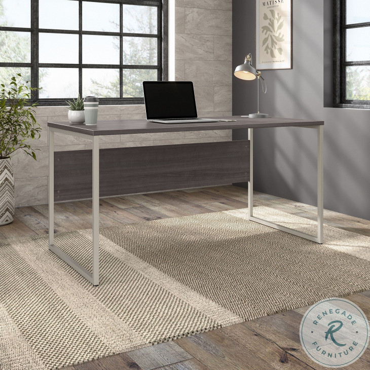 Hybrid Storm Gray 60" Large Computer Desk From Bush Furniture | Coleman ...