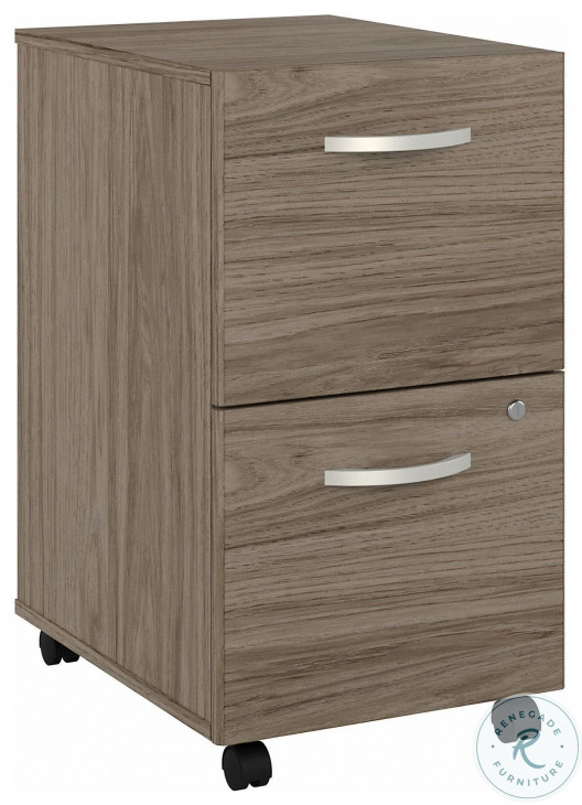 Hybrid Modern Hickory 2 Drawer Mobile File Cabinet From Bush Furniture ...