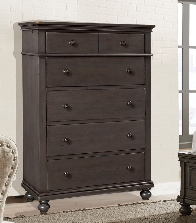 Oxford Peppercorn 5 Drawer Chest From Aspenhome | Coleman Furniture