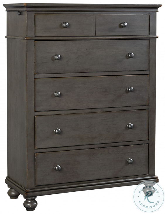 Oxford Peppercorn 5 Drawer Chest From Aspen Home | Coleman Furniture