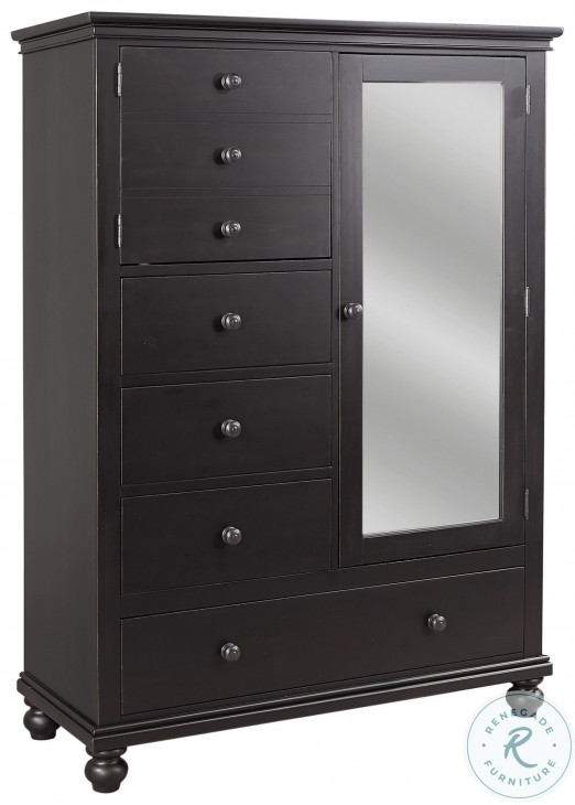 Oxford Rubbed Black Panel Bedroom Set from Aspen Home | Coleman Furniture