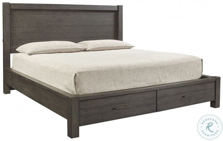 Mill Creek Carob Distressed Queen Platform Storage Bed From Aspen Home ...