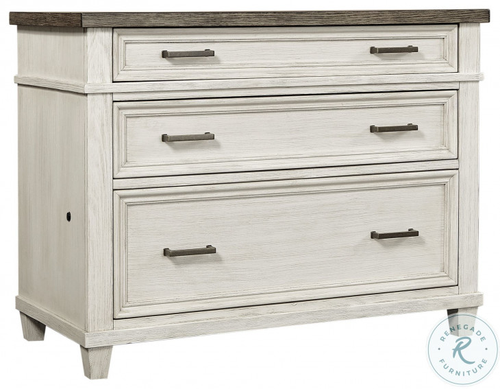 Caraway Aged Ivory Lateral File Cabinet From Aspen Home | Coleman Furniture