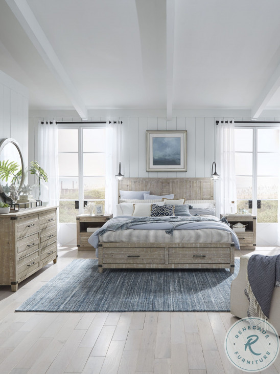 Foundry Weathered Stone Panel Storage Bedroom Set from Aspen Home ...
