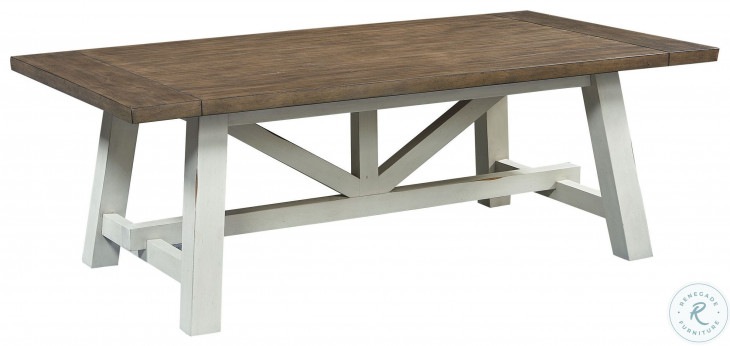 Pinebrook Prairie White Cocktail Table From Aspen Home | Coleman Furniture