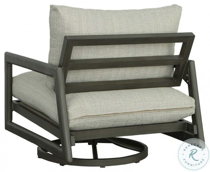 Sunset Graphite And Gray Outdoor Swivel Chair From Progressive ...