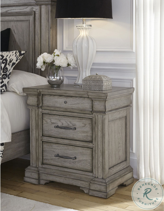 Madison Ridge Soft Grey Nightstand from Pulaski | Coleman Furniture