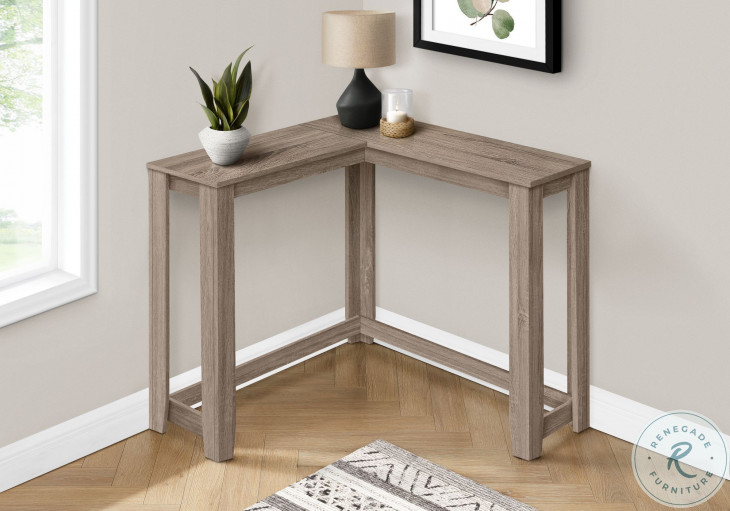 3659 Dark Taupe 36" Corner Sofa Table From Monarch | Coleman Furniture