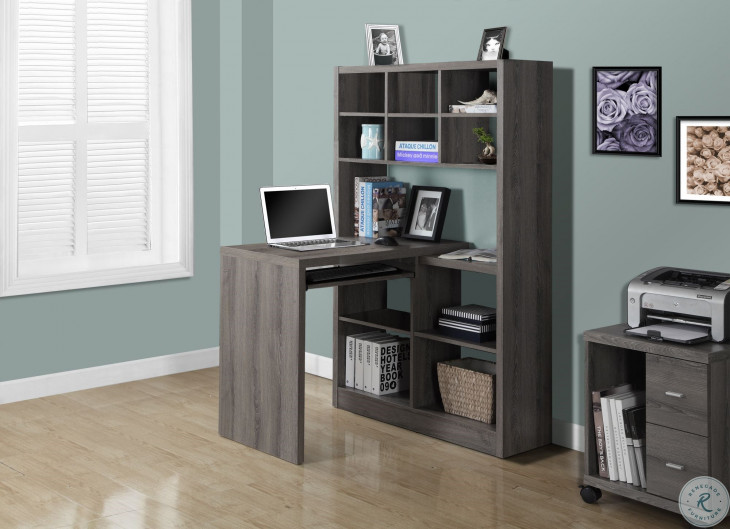 Dark Taupe Left/Right Facing Corner Desk from Monarch (7041) | Coleman ...