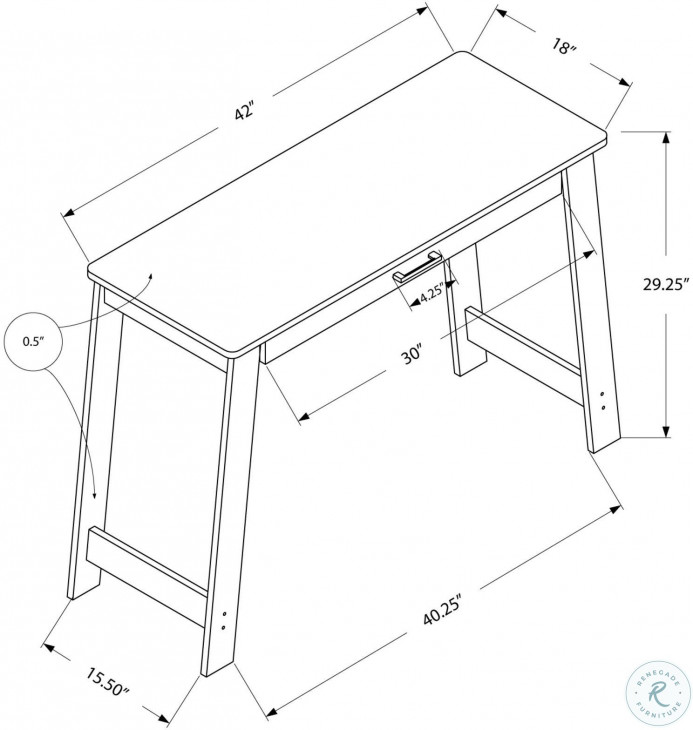 42" Dark Taupe Computer Desk from Monarch | Coleman Furniture