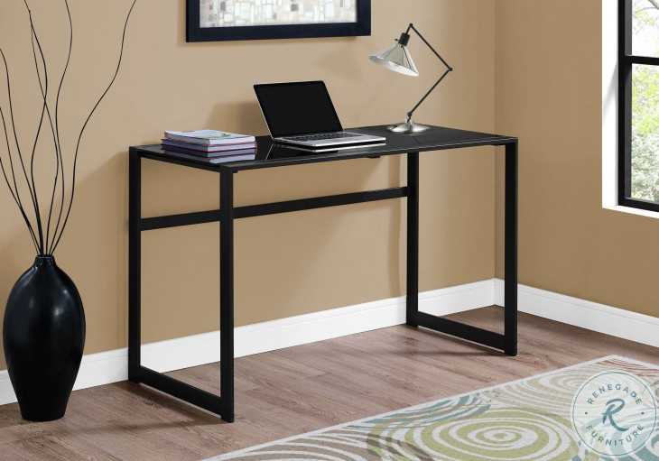 Black Metal 48" Computer Desk | HomeGalleryStores.com | 7379