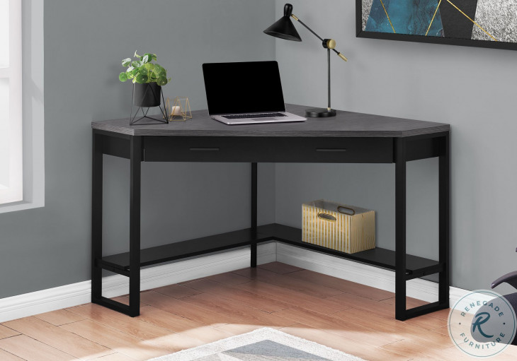 7503 Black Corner Computer Desk From Monarch | Coleman Furniture