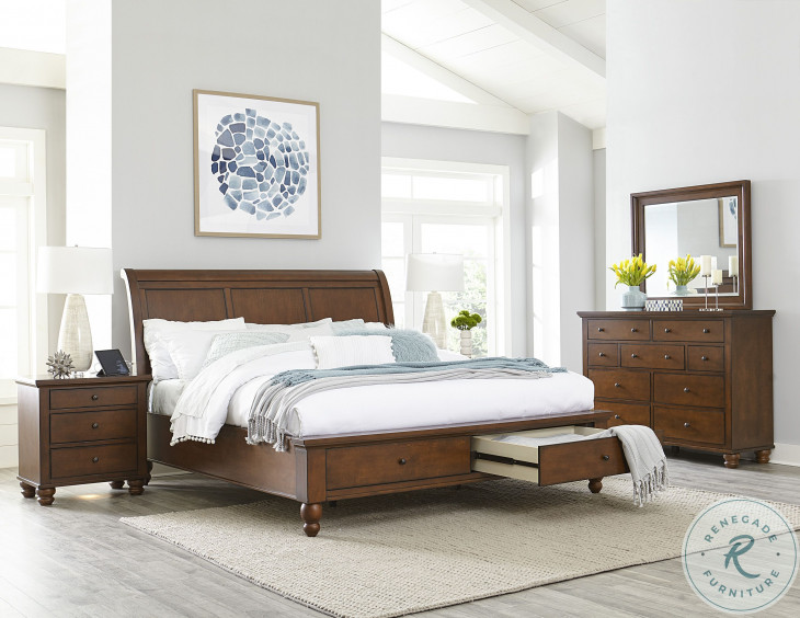 Cambridge Brown Cherry Chesser From Aspen Home | Coleman Furniture