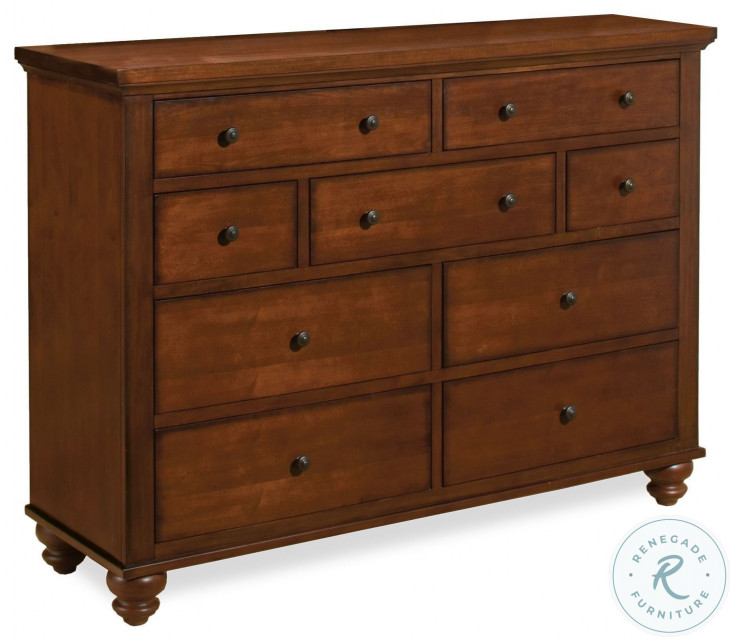 Cambridge Brown Cherry Chesser From Aspen Home | Coleman Furniture