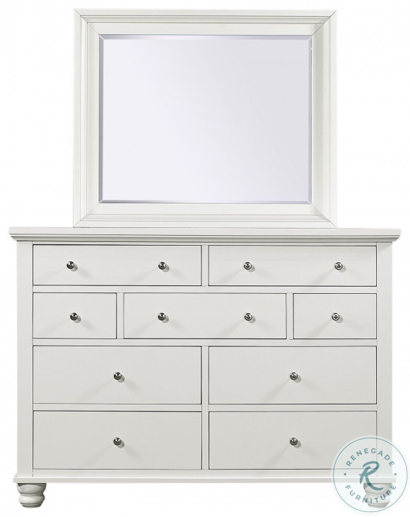 Cambridge White Chesser with Mirror From Aspen Home | Coleman Furniture