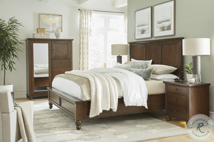 Cambridge Classic Cherry Panel Bedroom Set from Aspen Home | Coleman ...