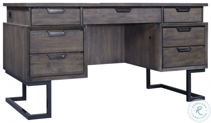 Harper Point Fossil 66" Executive Desk From Aspen Home | Coleman Furniture