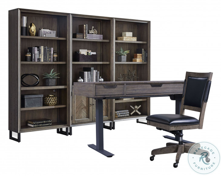 Harper Point Fossil 3 Piece Bookcase Wall From Aspen Home | Coleman ...