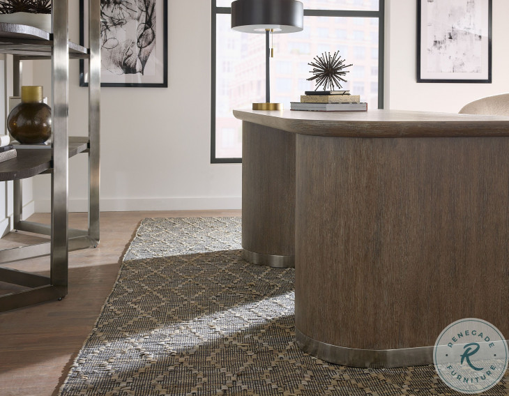 Modern Mood Dark Brown Executive Desk From Hooker | Coleman Furniture